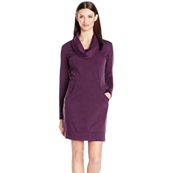 Merrell | Dresses | Merrell Indira Druid Cowl Neck Double Knit Ponte ...